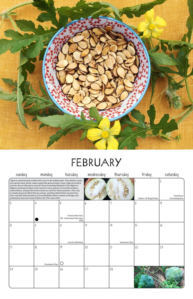 2019 Seed Keeping Calendar – Truelove Seeds